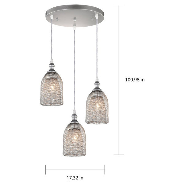 House of Hampton® Sayre 3 - Light Chrome Cluster Pendant & Reviews ...