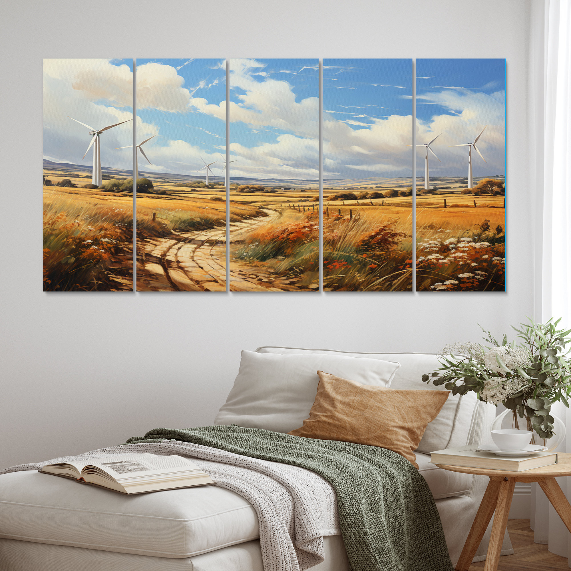 Red Barrel Studio® Wind Turbines Country Charm I - Wind Turbines Metal ...