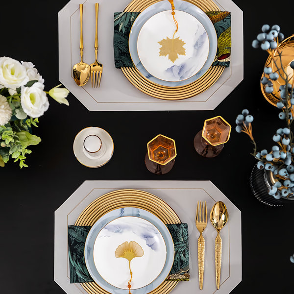 LIYONG Porcelain China Dinnerware Set - Service for 10 | Wayfair