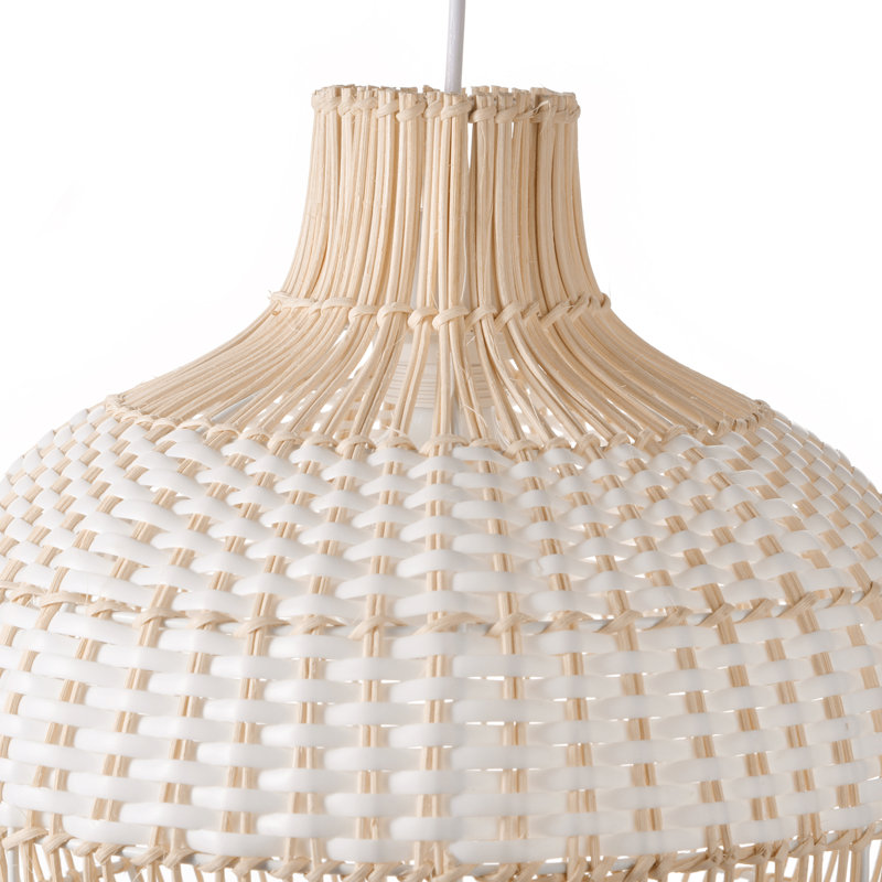 Bayou Breeze Ajshe 1 - Light Rattan Teardrop Pendant & Reviews | Wayfair