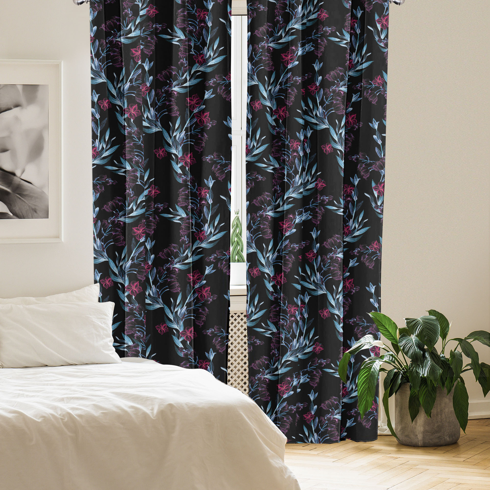 East Urban Home Jurjan Microfiber Semi-Sheer Curtain Pair | Wayfair