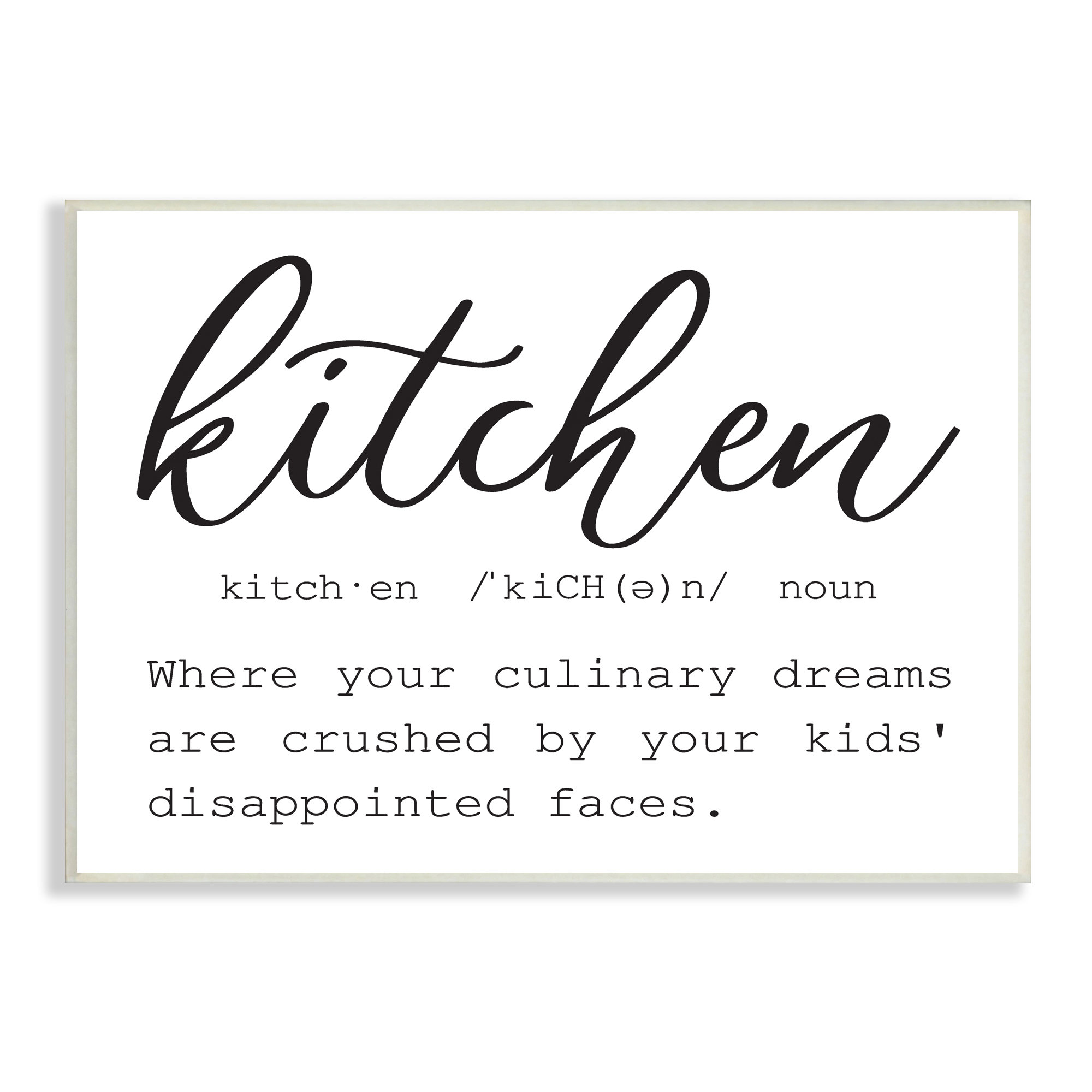 Stupell Industries Funny Kitchen Phrase Definition Cooking Typography ...