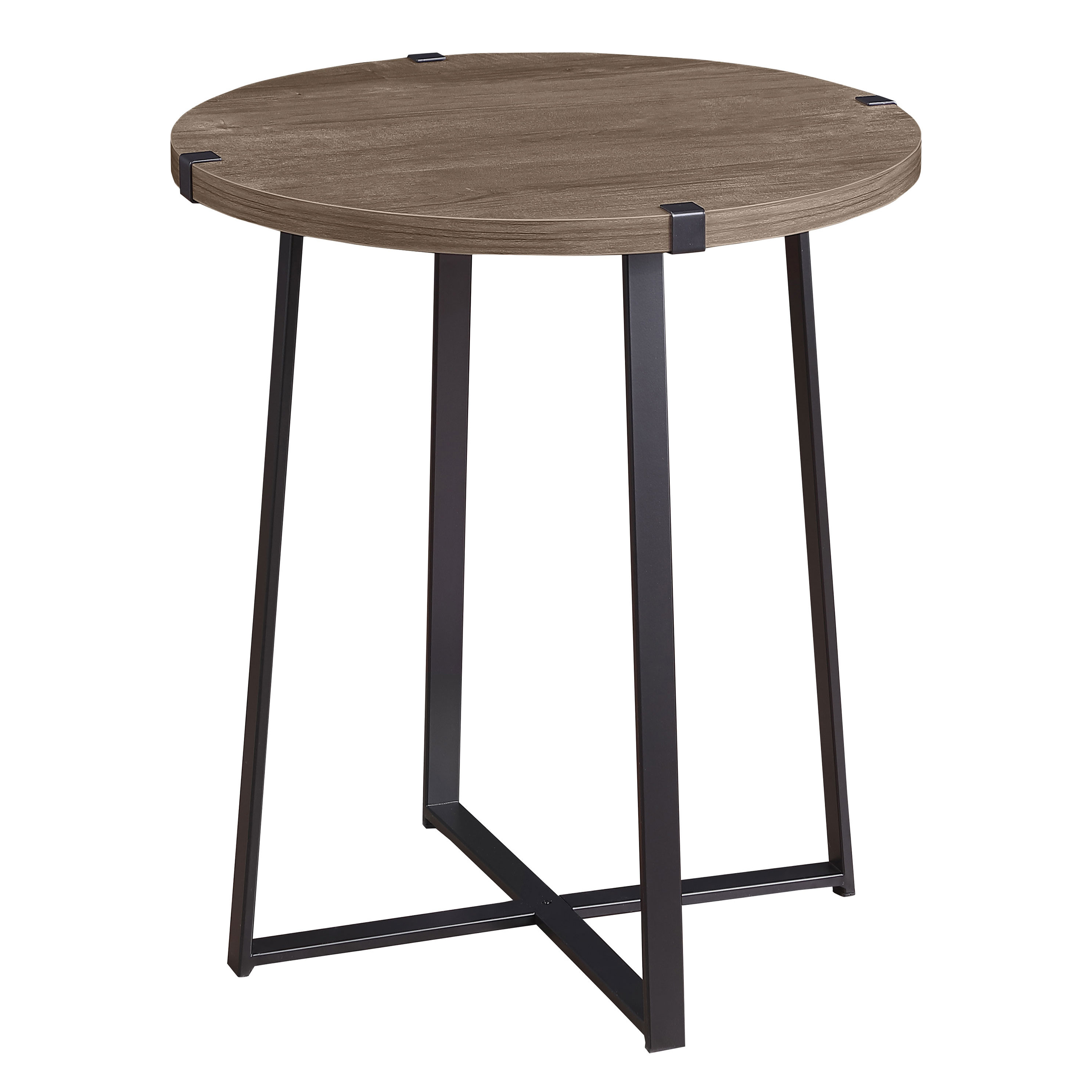 17 Stories Waterloo Round Engineered Wood Side End Table | Wayfair