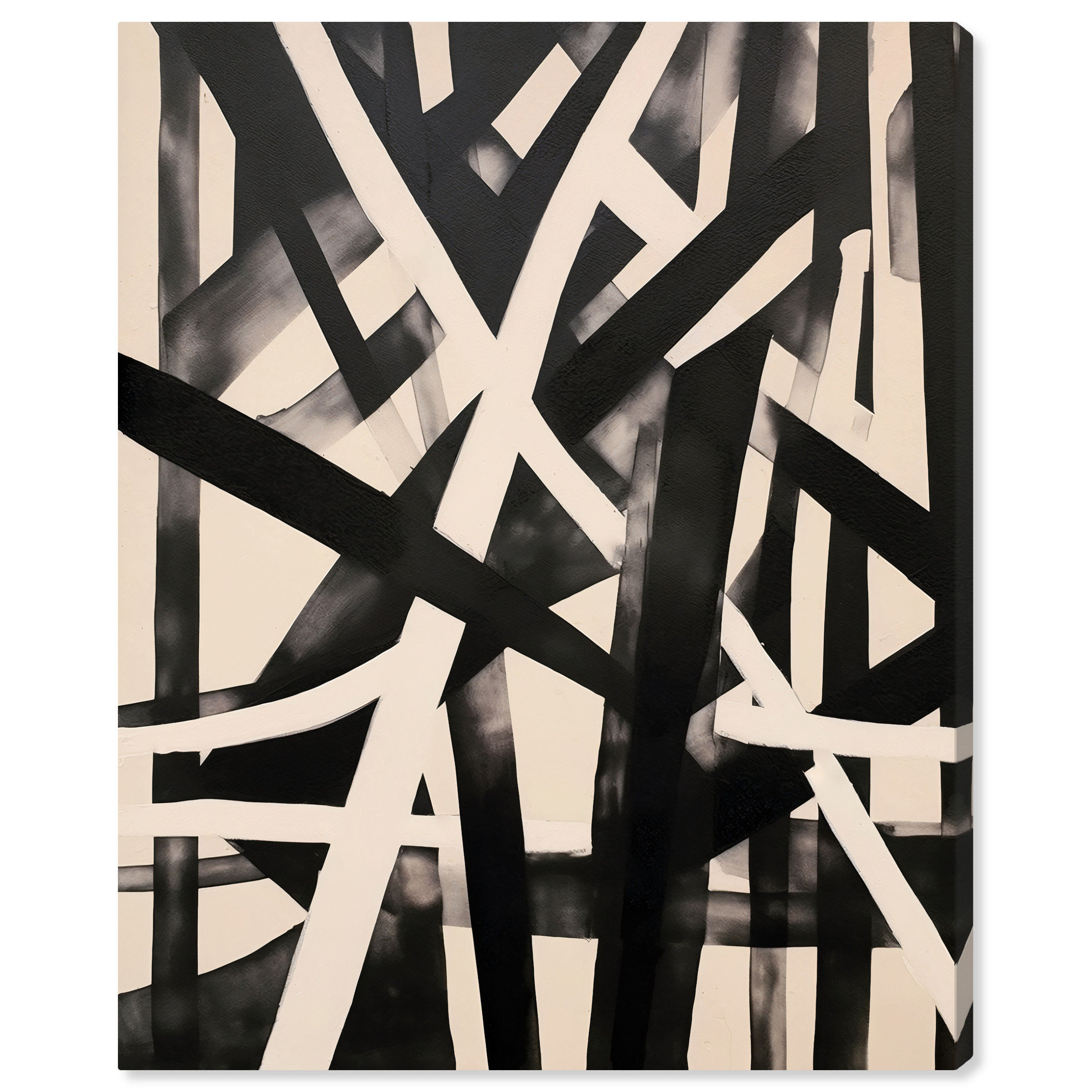 Brayden Studio Abstract Paper Shredding Modern & Contemporary Black ...