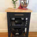 Prep & Savour Essential Series 20X24" Rubberwood Kitchen Cart White ...