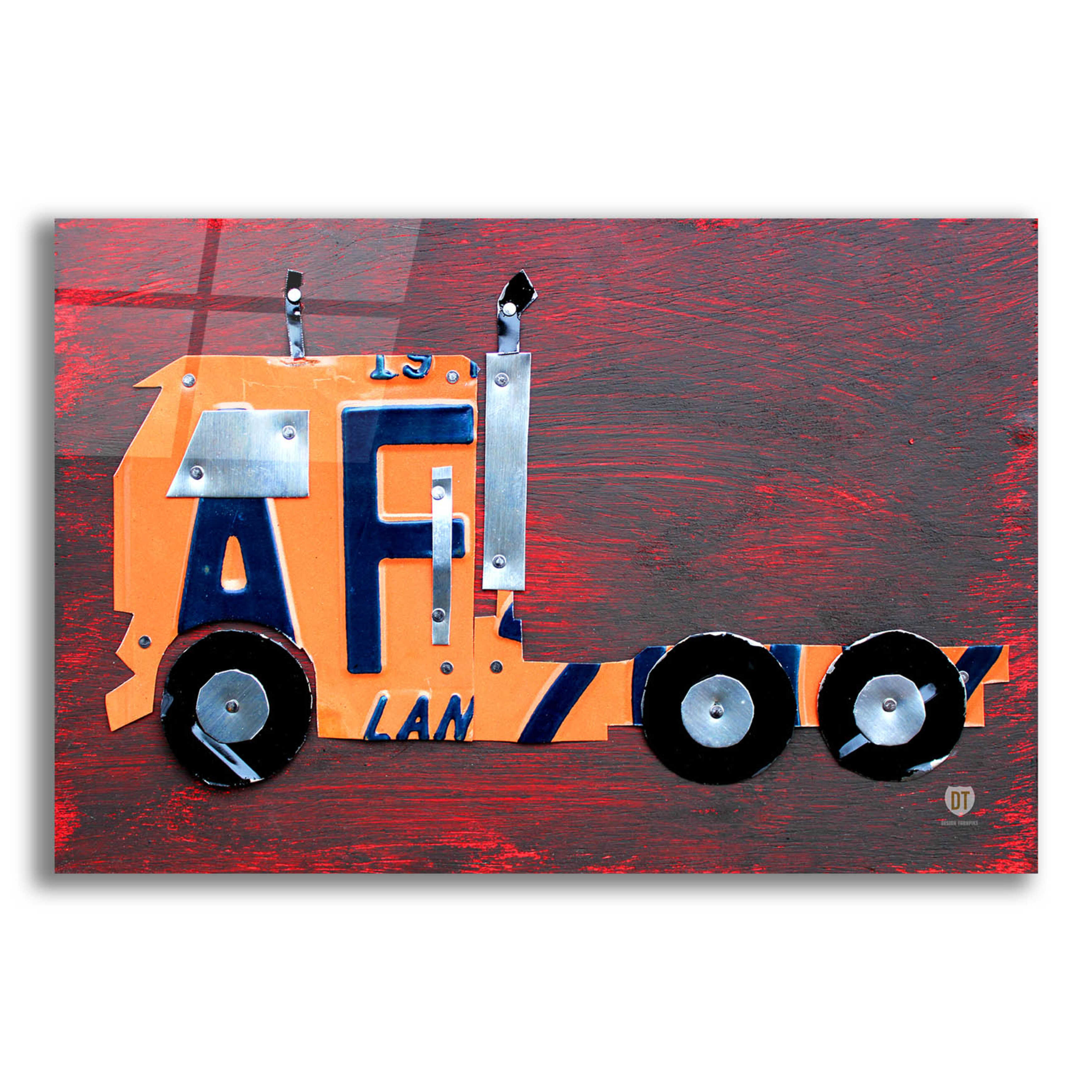 Williston Forge Semi Truck License Plate Art On Plastic / Acrylic by ...