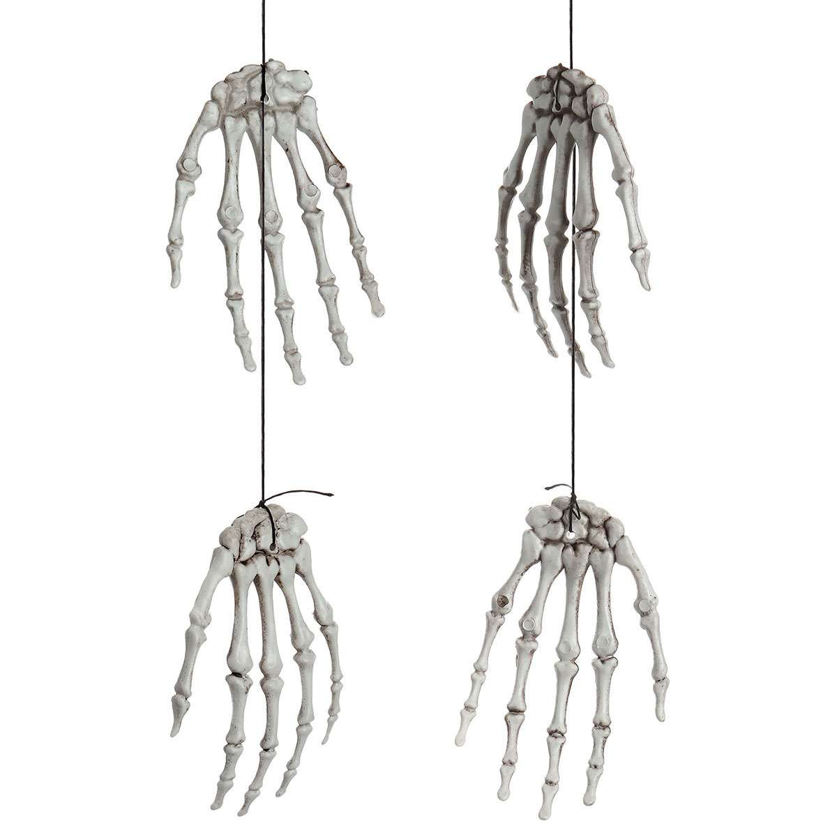 The Holiday Aisle® 2 Pair Halloween Skeleton Hands Realistic Life Size ...