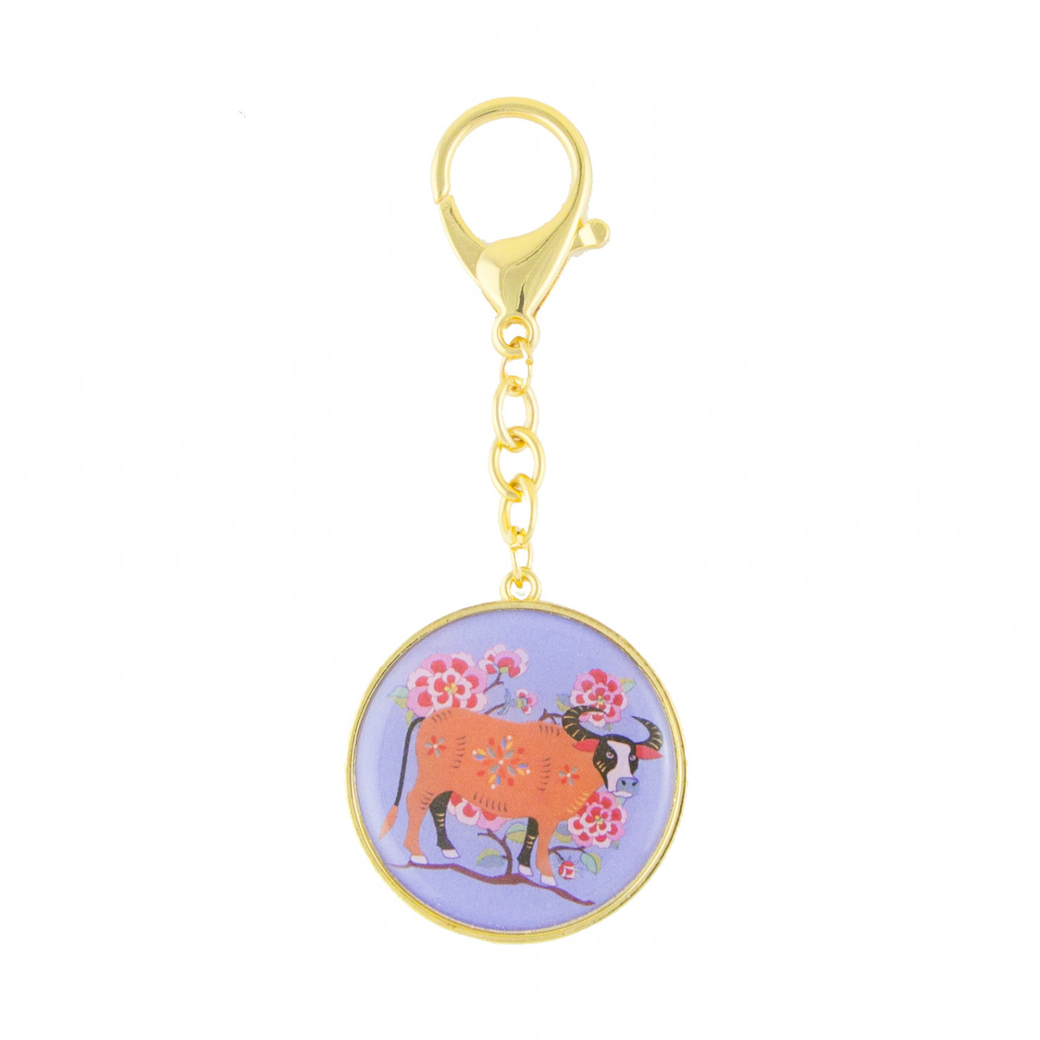 Feng Shui Import Wish Granting Amulet - Ox Key Chain | Wayfair