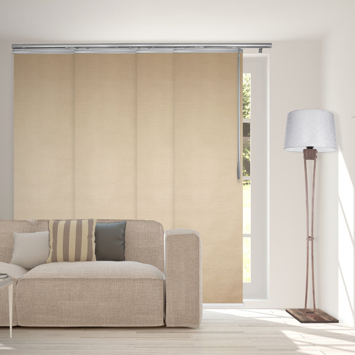 Rod Desyne Flax 4-Panel Single Rail Blackout Panel Track Extendable 48 ...