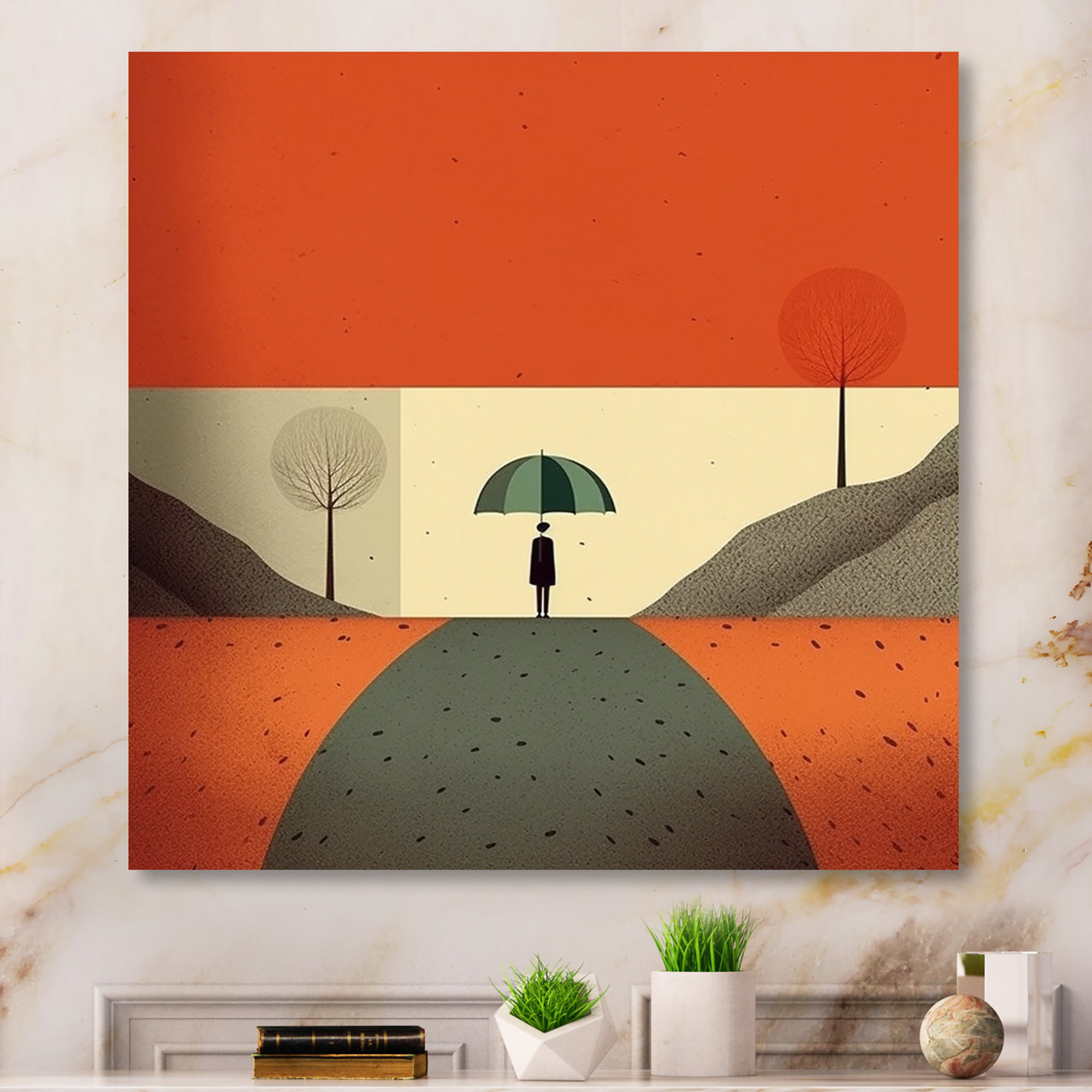 Winston Porter Minimalism Solidate Landscape IV - Print on Canvas | Wayfair