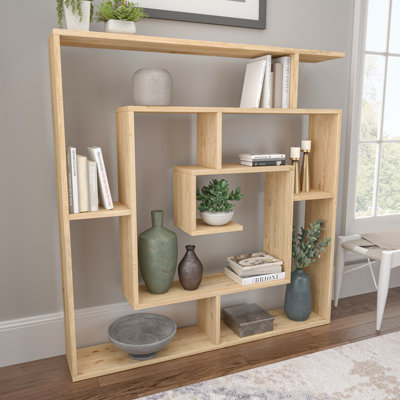 Hashtag Home Abston Geometric Bookcase & Reviews | Wayfair
