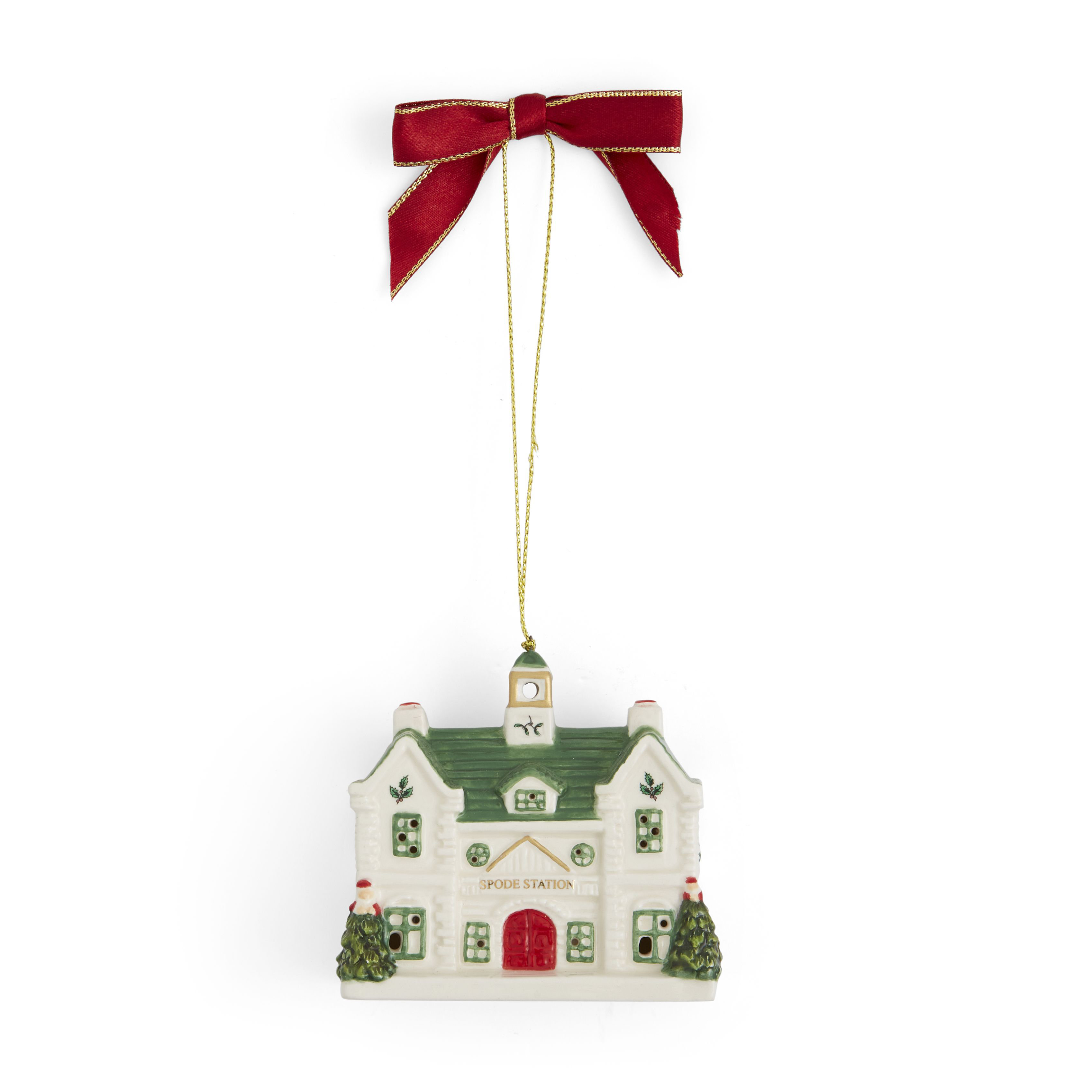 Spode Christmas Tree Train Station Led Ornament 3.5 | Wayfair
