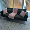 Mercer41 Quiniya 71.26" Modern Teddy Velvet Sofa Bed Folding Couch with ...