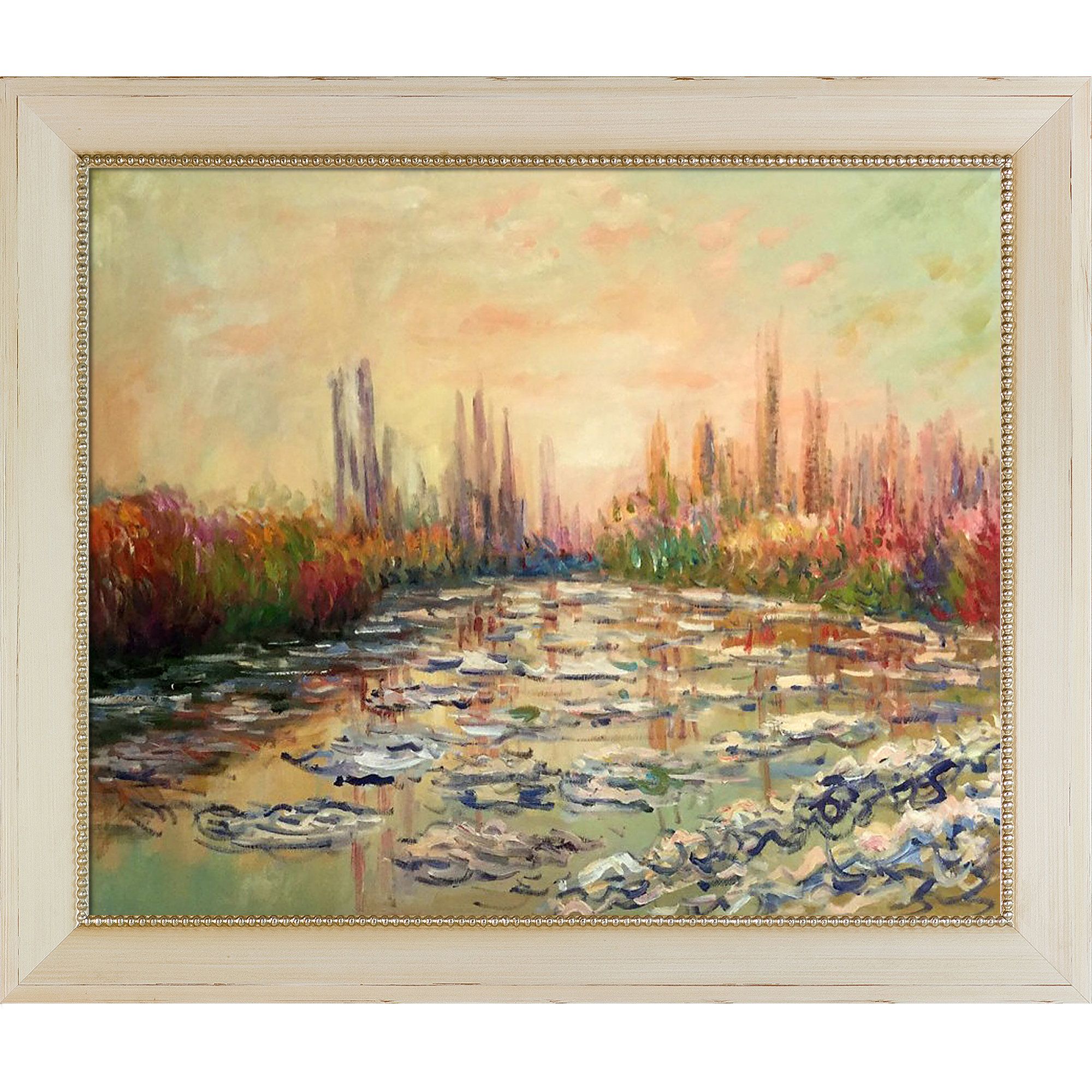 Vault W Artwork 'Floating Ice Near Vetheuil' by Claude Monet Framed ...