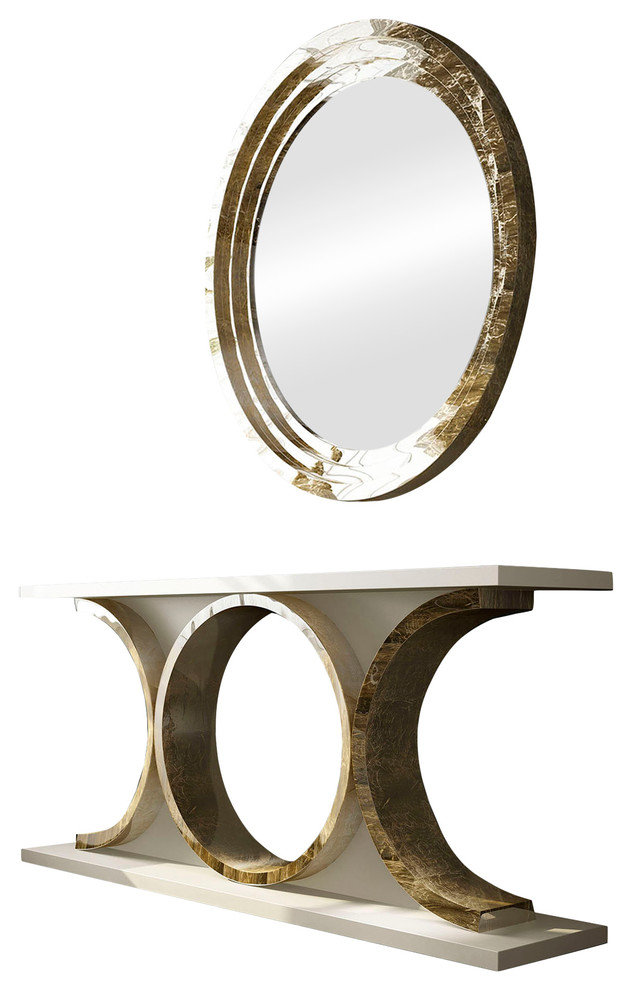 Hispania Home Saphire Console Table and Mirror Set | Wayfair