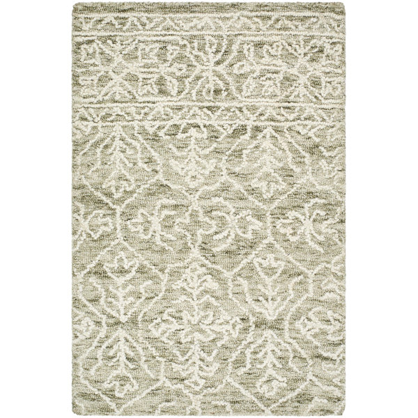 Dakota Fields Cinaed Hand Tufted Wool Damask Rug & Reviews | Wayfair