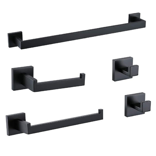 Matte Black Bathroom Hardware Sets You'll Love | Wayfair