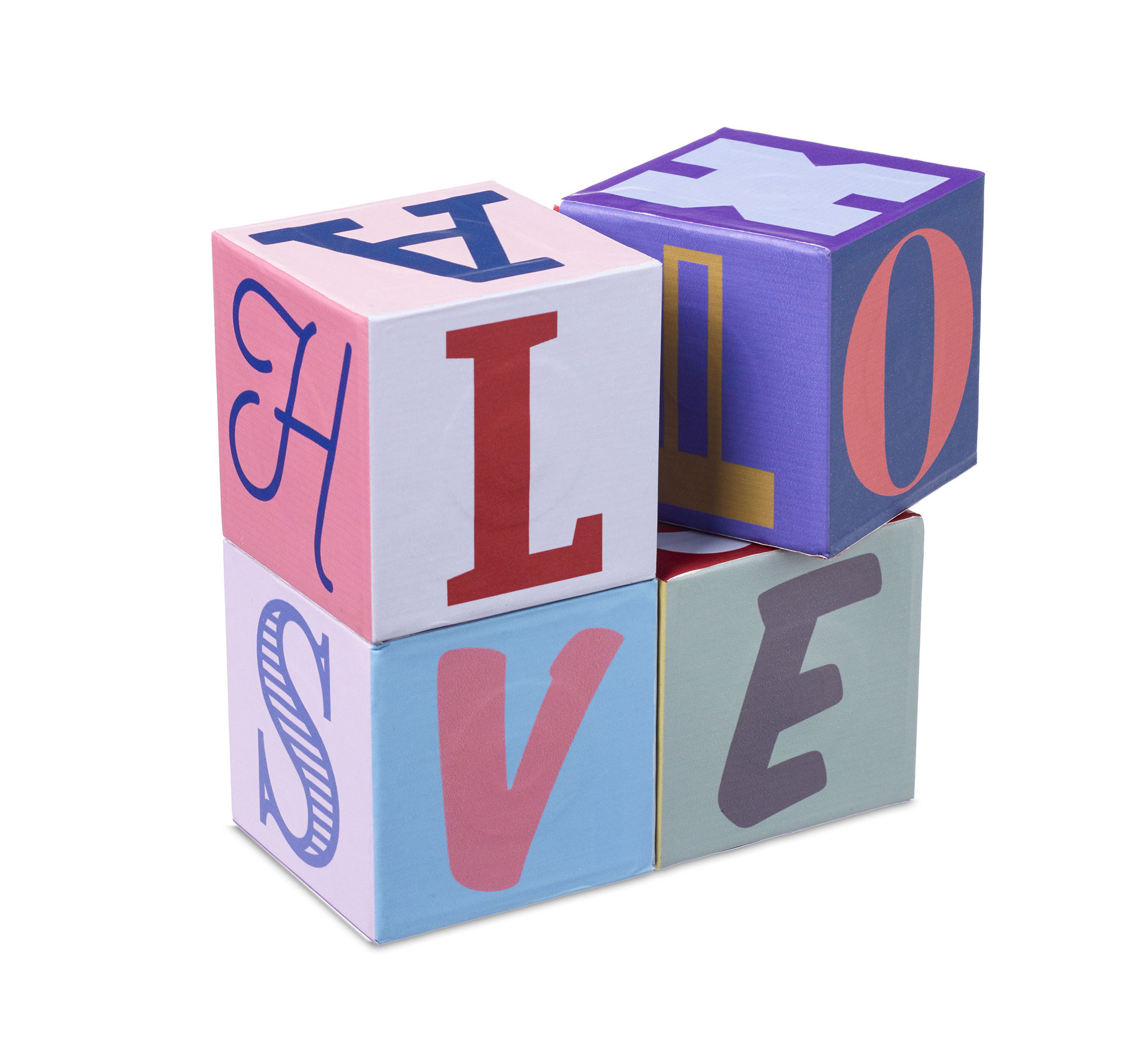 Design Ideas Puzzleblocks 4 Piece Blocks Decorative Puzzles Set ...