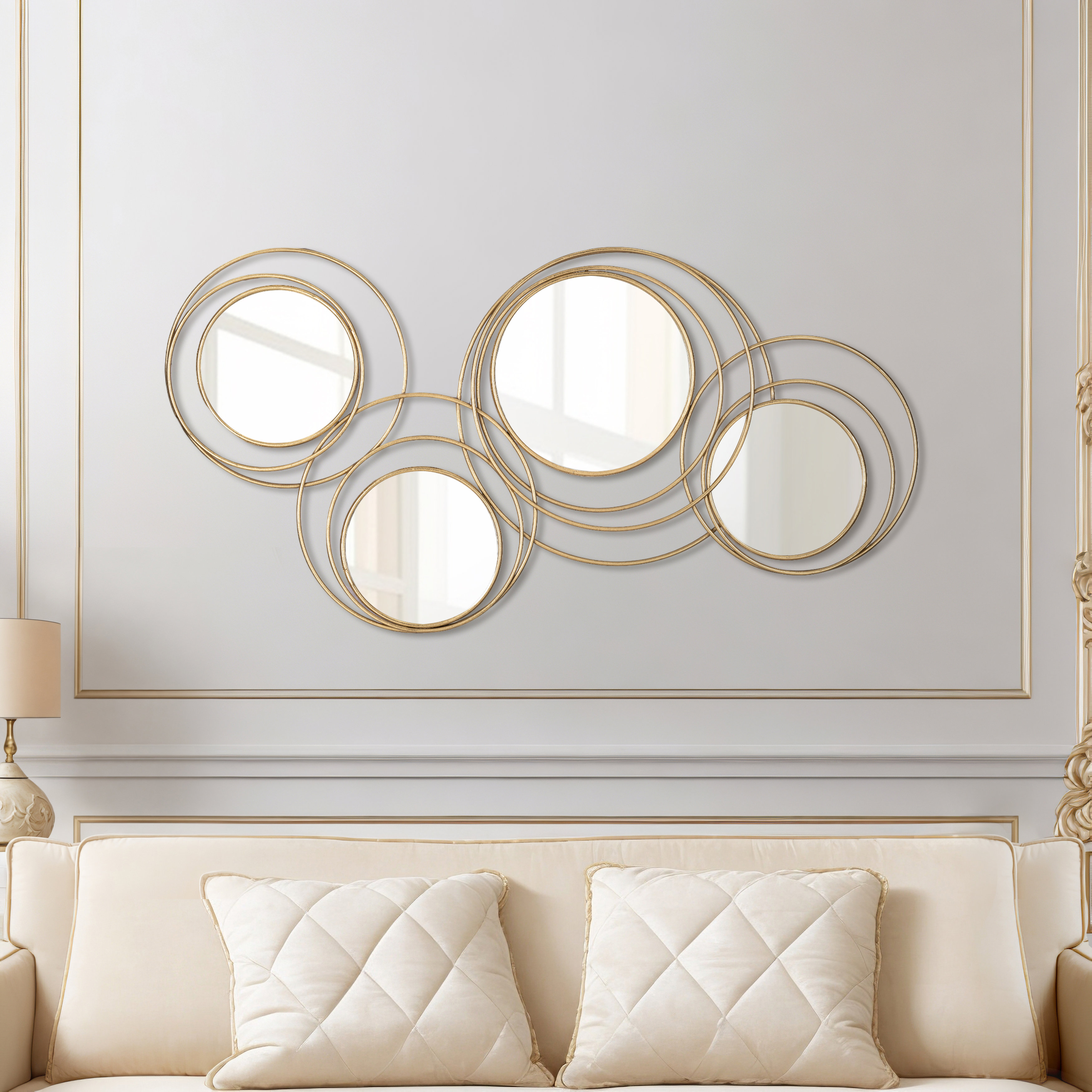 Mercer41 Metal 41" Mirrored Loops Wall Decor, Gold - Wayfair Canada