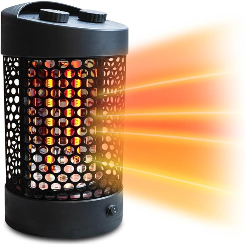 BUILTCO 1200W Portable Infrared Space Heater W/ 4 Adjustable Modes ...
