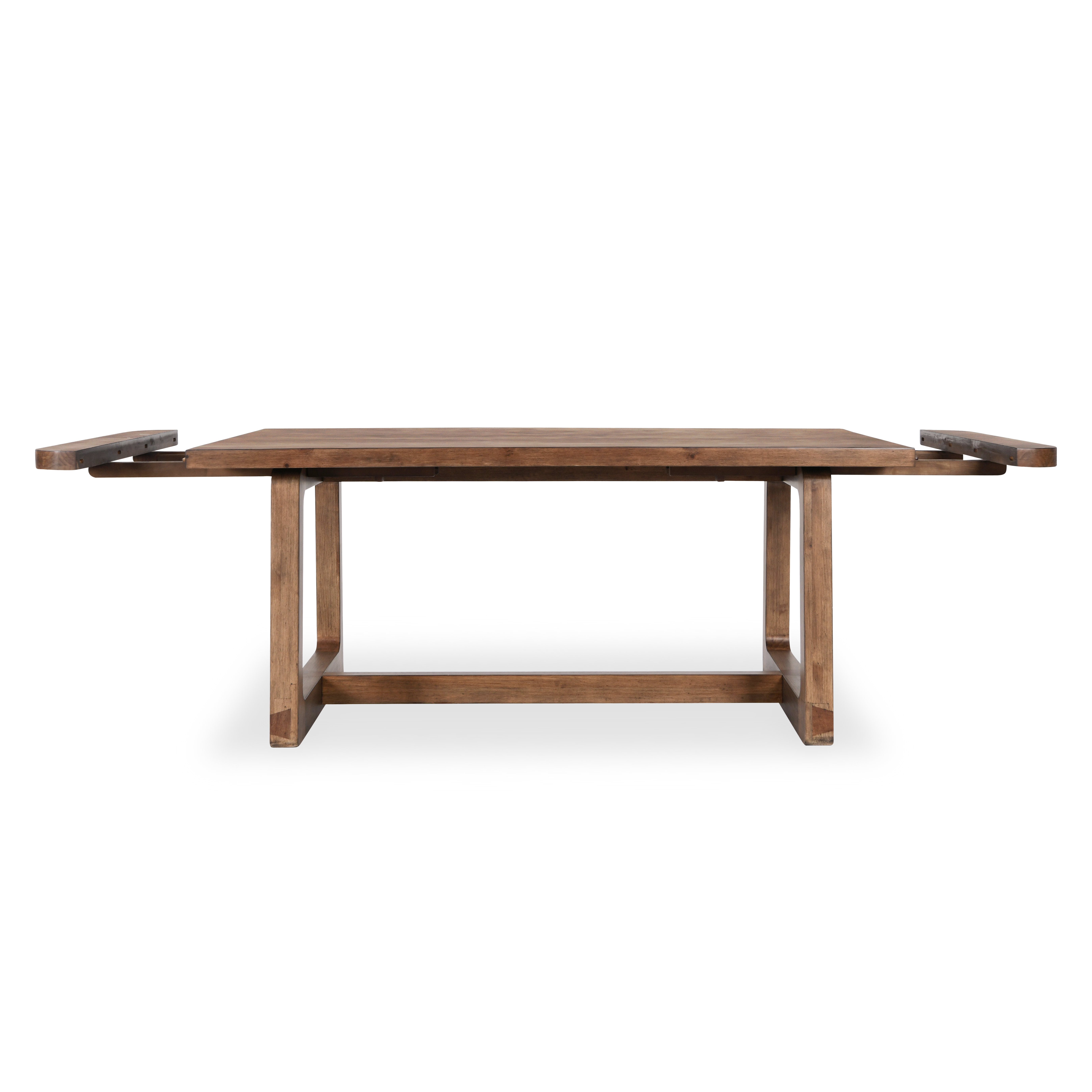 Classic Home Lyra 80-110" Pine Wood Extendable Dining Table In Smoke ...