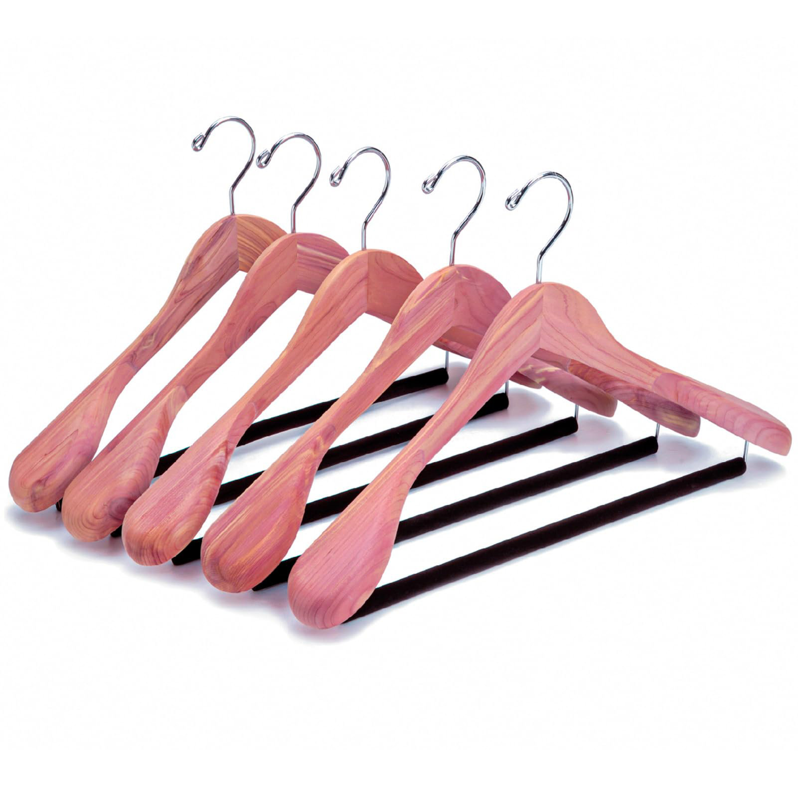 Rebrilliant 5 Pack American Red Cedar Wood Coat, Suit Hangers With ...