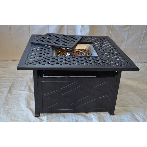 Ebern Designs Jemarcus Aluminum Propane Gas Fire Pit Table & Reviews ...
