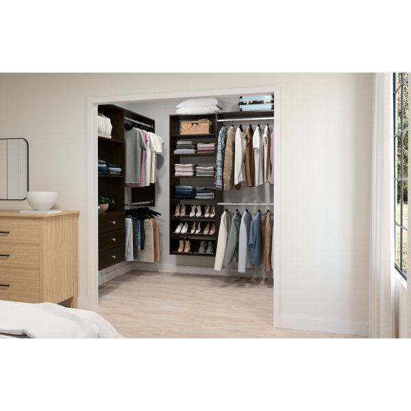Dotted Line™ Liz 36'' - 60'' Closet System (Can Be Cut To Fit ...