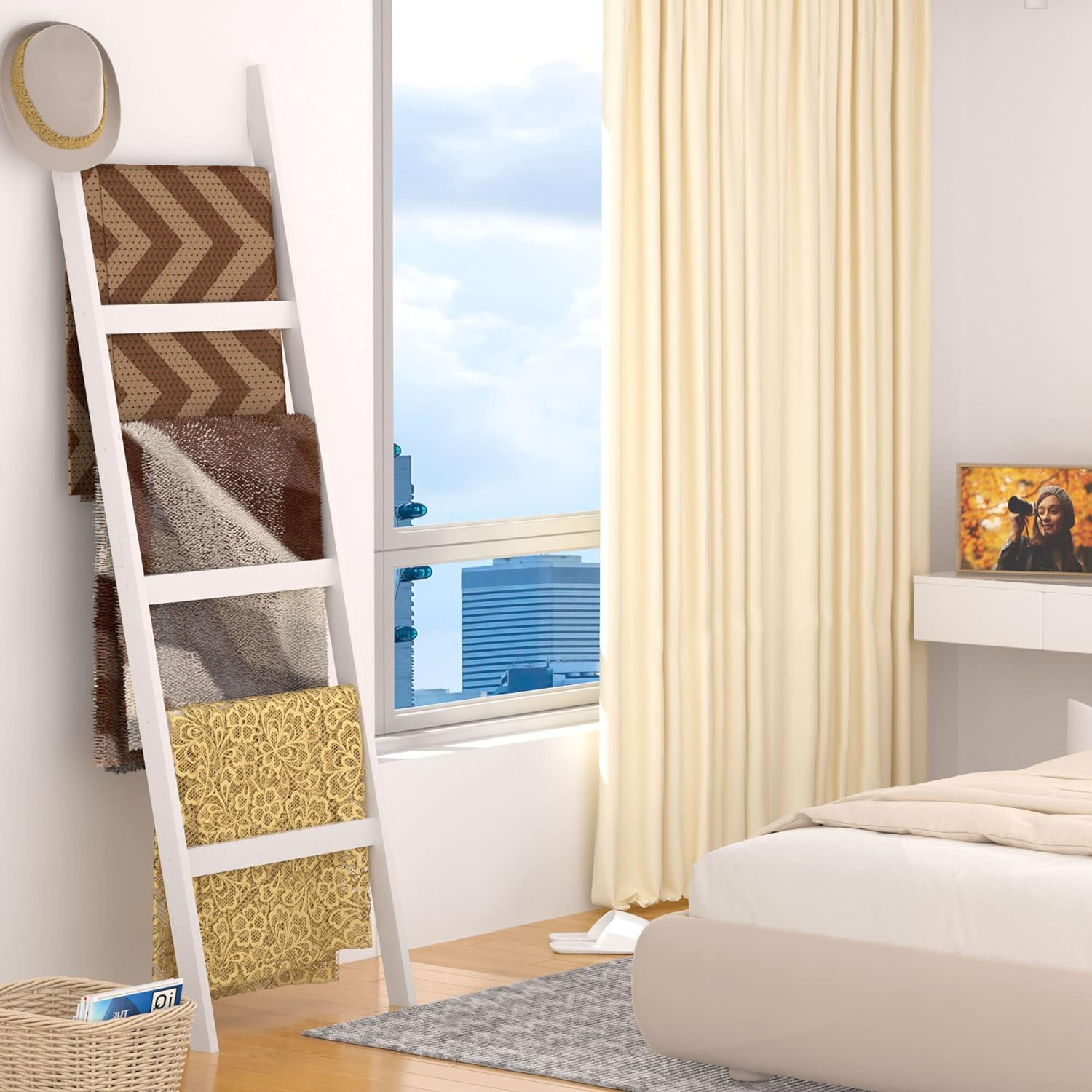 Latitude Run® Porte-couvertures à 6 niveaux, porte-couvertures de 68,9 ...