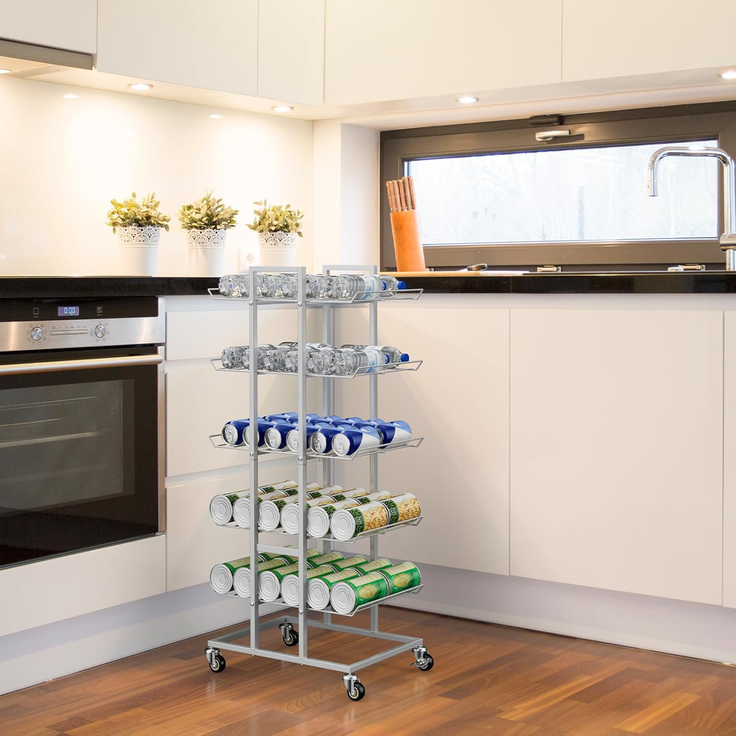 Rebrilliant Water Bottle Organizer 5 Tier Water Bottle Storage Rack ...