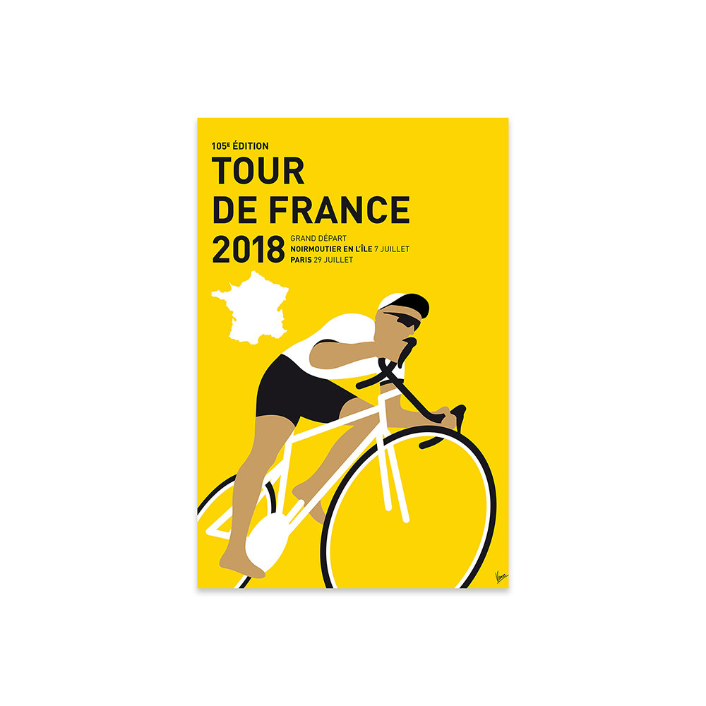 Trinx Tour De France 2018 Minimal Poster Print On Acrylic Glass | Wayfair