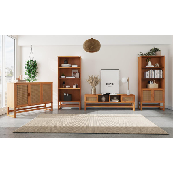 Beachcrest Home™ Isik 4 Shelf Bookcase, Natural | Wayfair