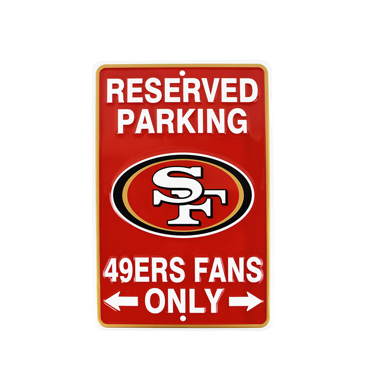 Trinx 49 SF Forty Niners Fans Reserved Parking Only Metal Sign Game ...