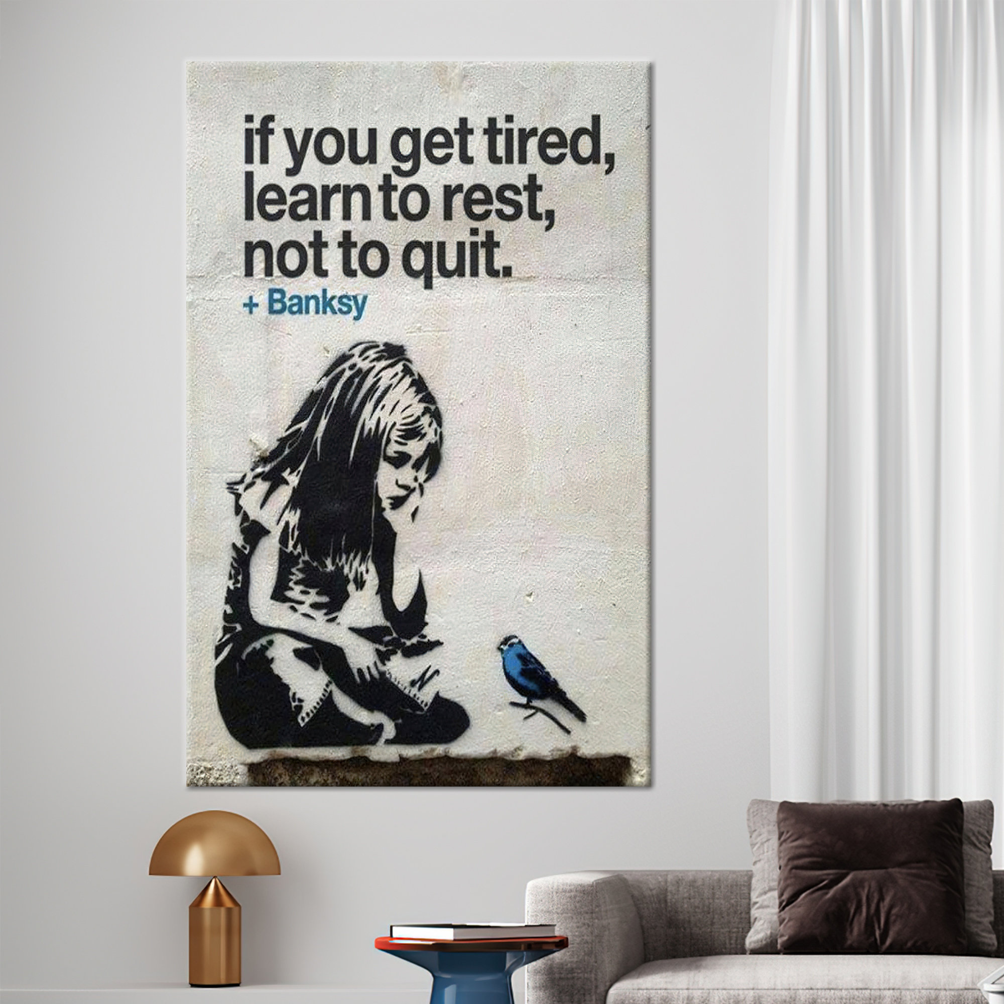 kayra export Banksy-Inspired Motivational Graffiti Art Poster Featuring ...
