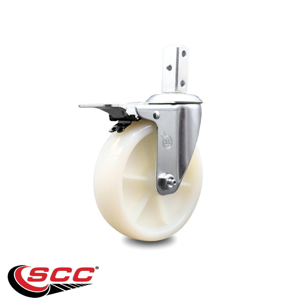 Service Caster Swivel Square Stem Caster with Total Lock Brake | Wayfair