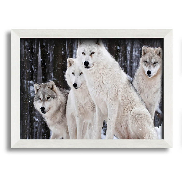 Alpen Home Bescott White Wolf Pack - Single Picture Frame Art Prints ...