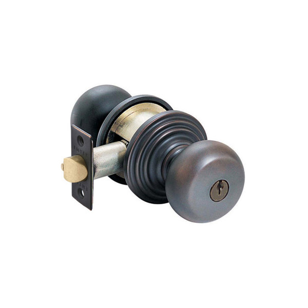 Emtek Key-in Single Cylinder Knobset w/ Regular Rosette and Providence ...