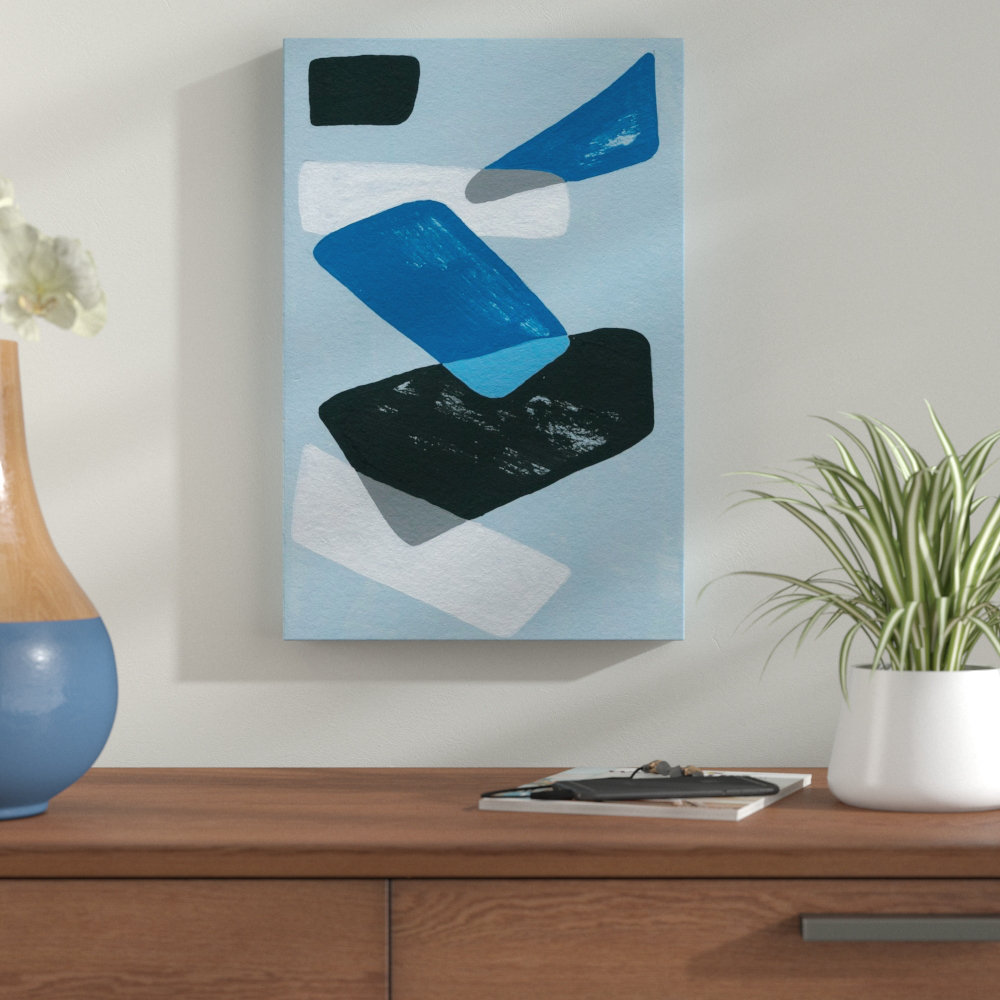 George Oliver 'Floating Rectangles' Acrylic Painting Print on Canvas ...