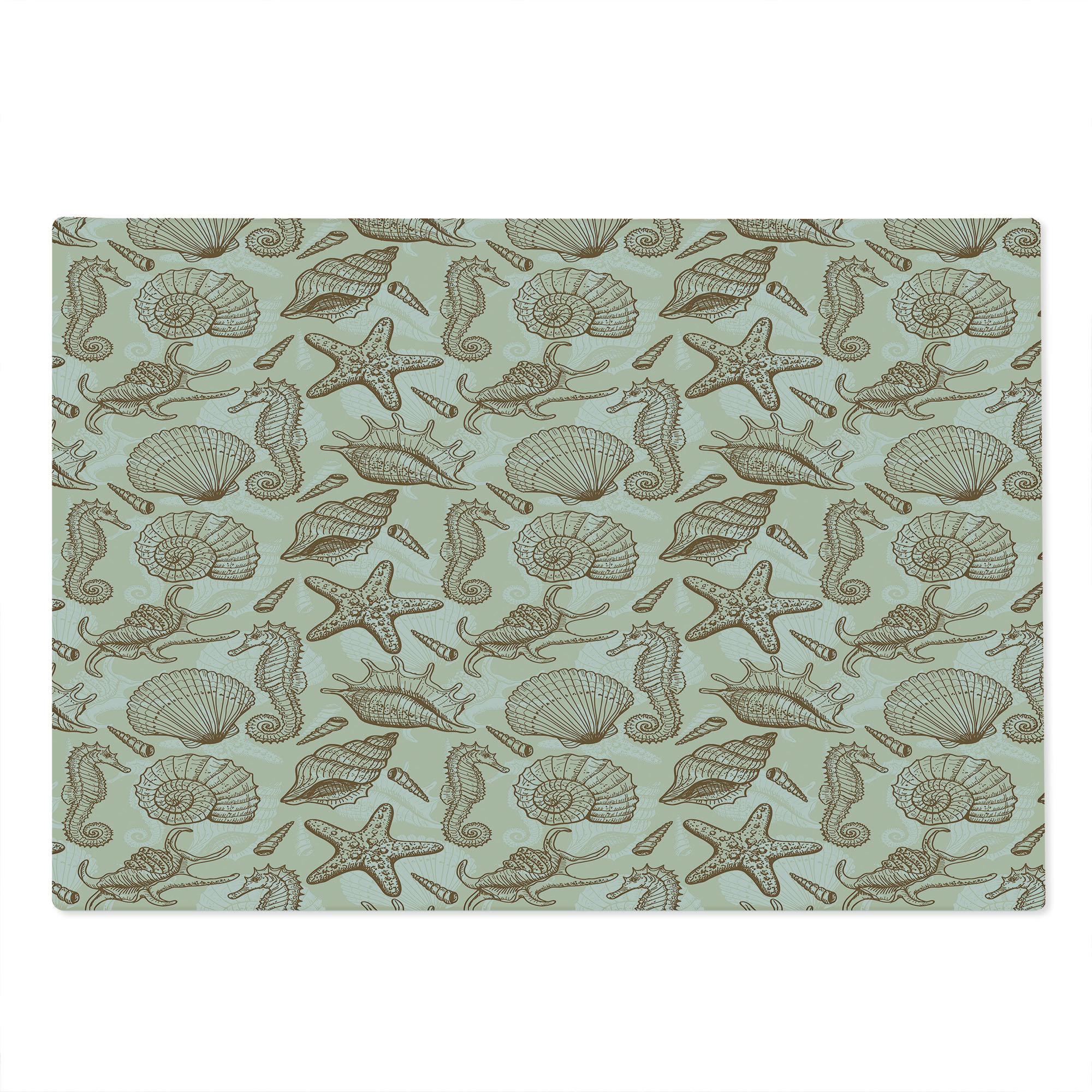 Ambesonne Sea Shells Cutting Board Large Size Vintage Ocean Design Tan ...
