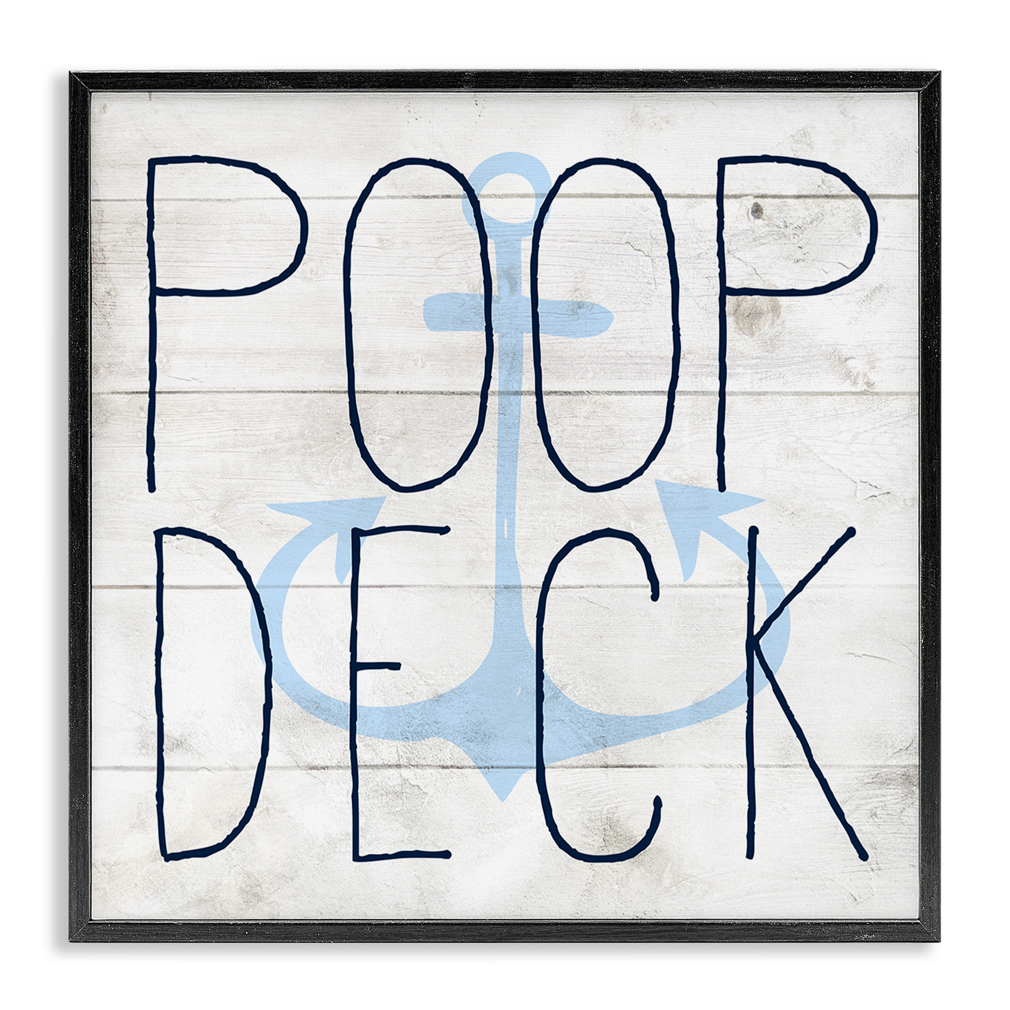 Harriet Bee Lesperance Poop Deck Funny Beach Family Home Textured Word ...