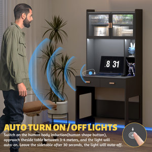 Latitude Run® Berwaldt 31.5'' W Rectangle Computer Desk with Hutch and ...