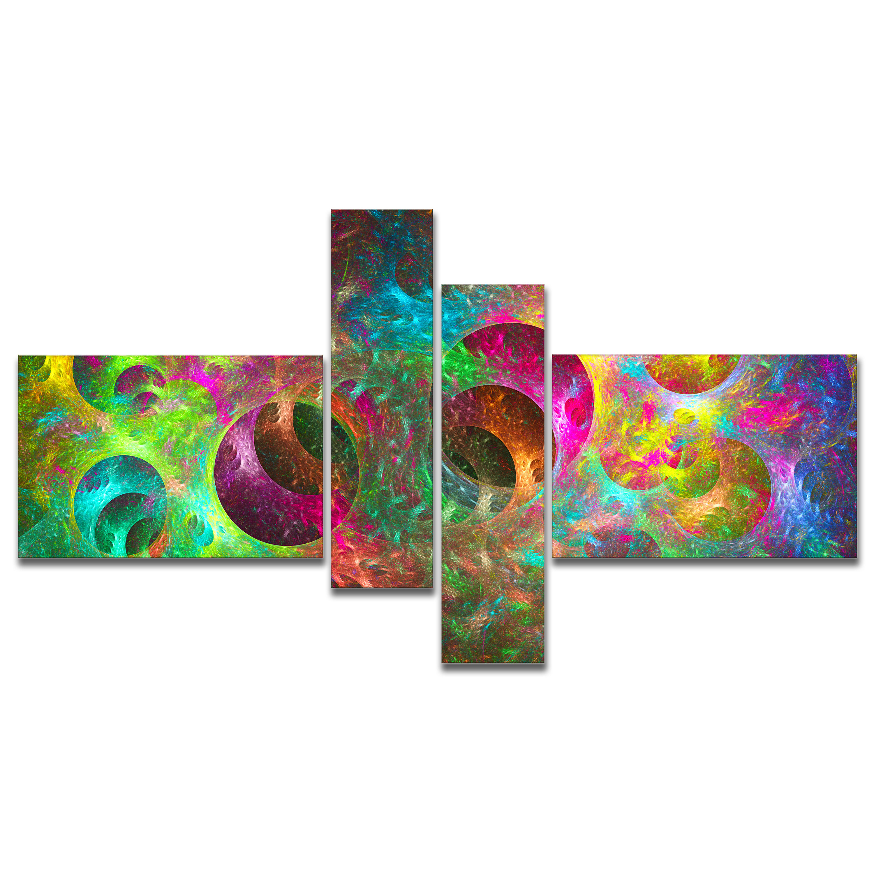 East Urban Home 'Multi Colour Fractal Glass Texture' Graphic Art Print ...