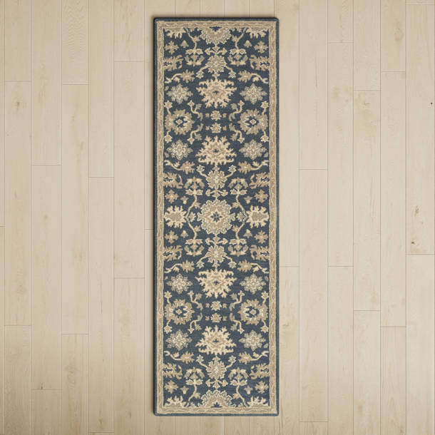 Arden Floral Handmade Tufted Wool Burnt Orange Area Rug & Reviews ...