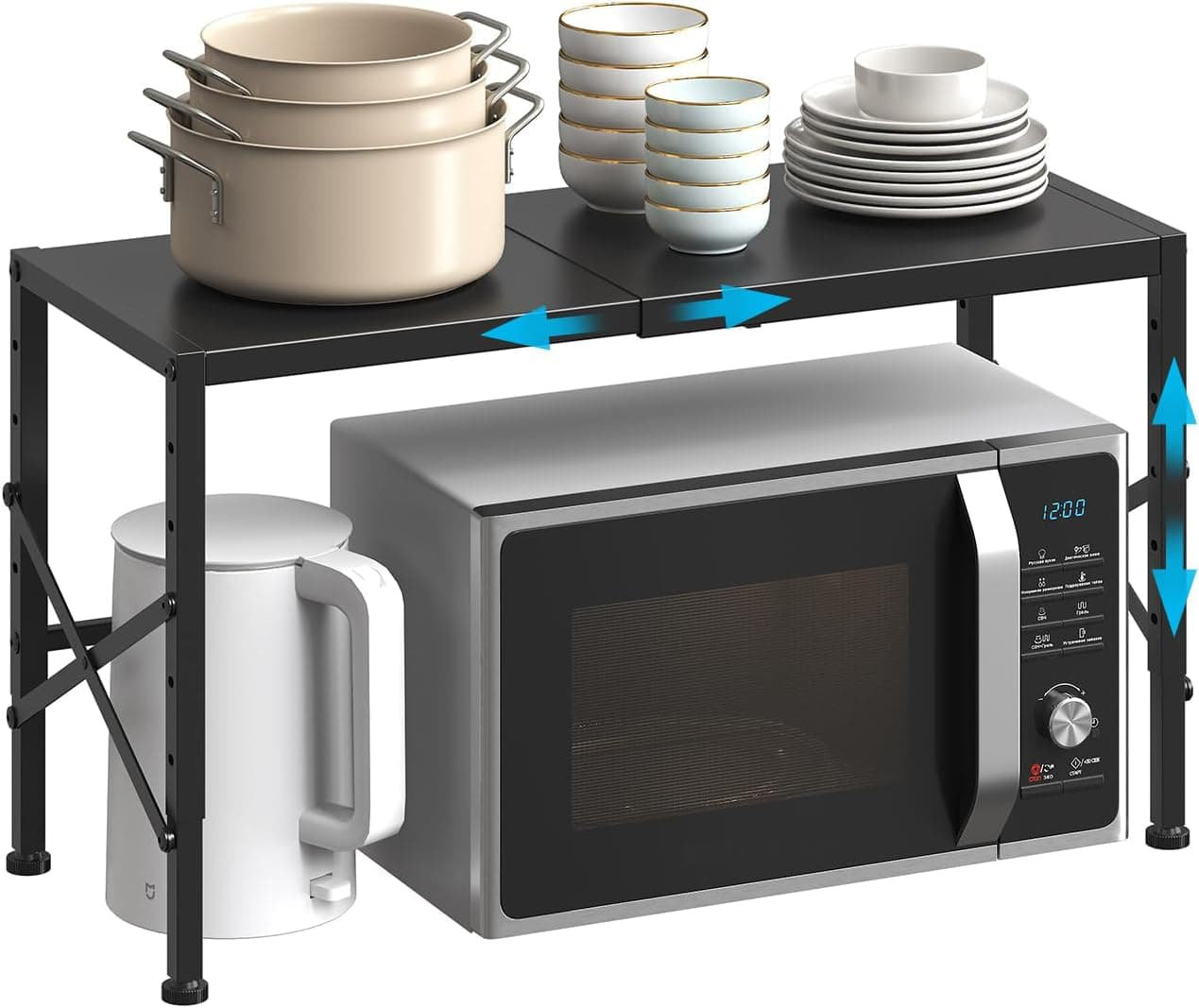 Rebrilliant Expandable Metal Storage Shelf With 100LB Capacity ...