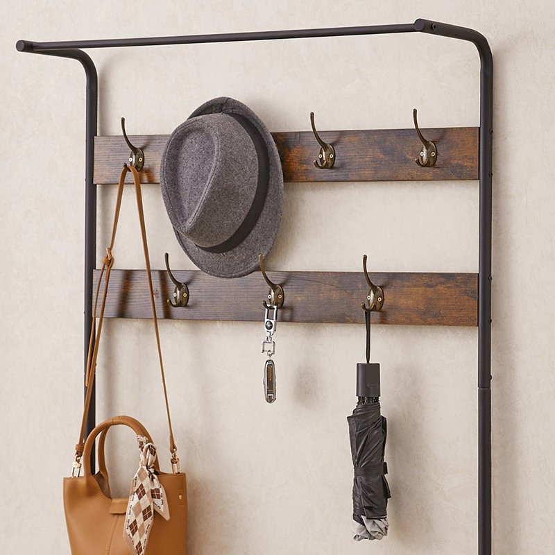 17 Stories Syrus Hall Tree 31'' Wide with Shoe Storage | Wayfair