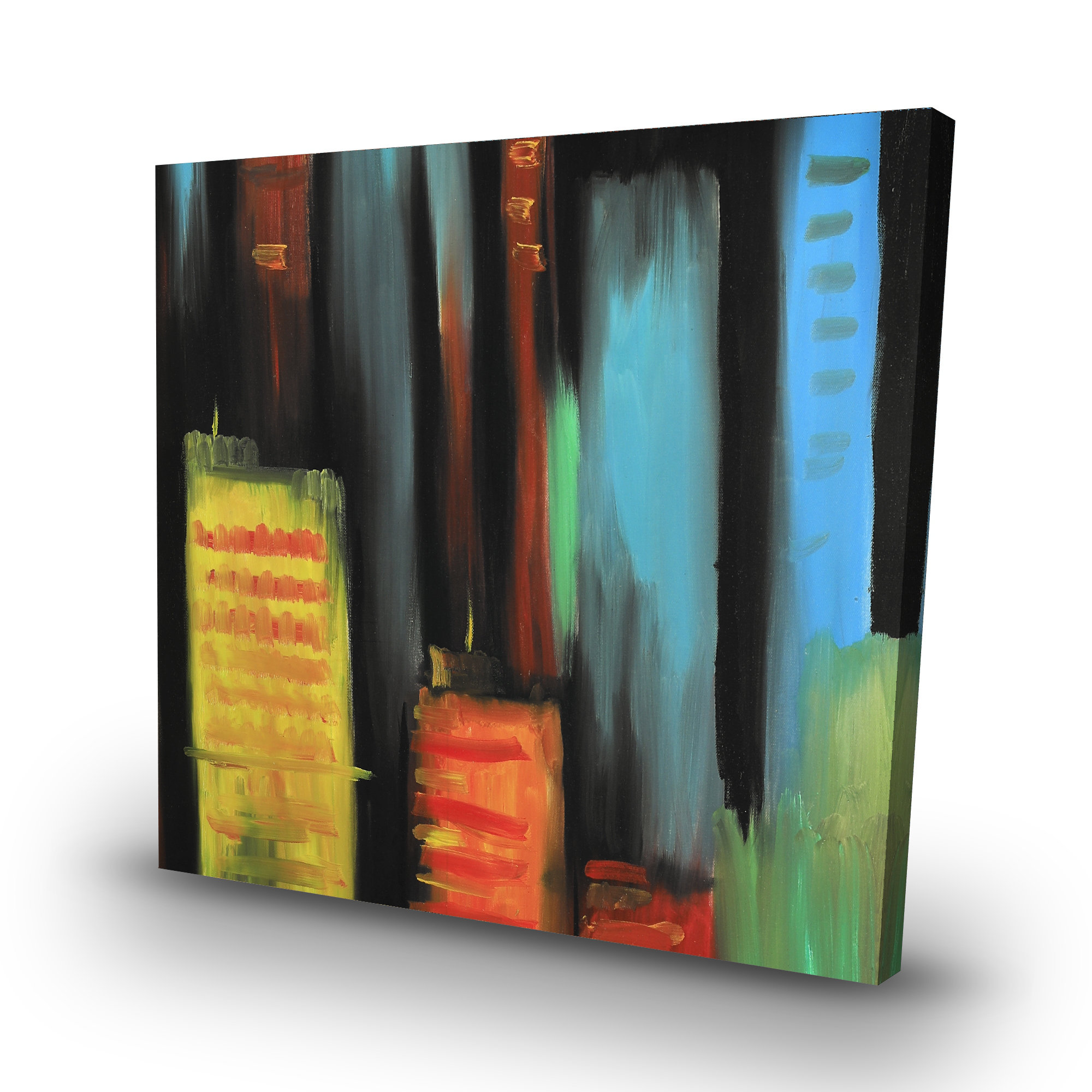 Begin Edition International Inc. Abstract tall buildings - 32"x32" art ...
