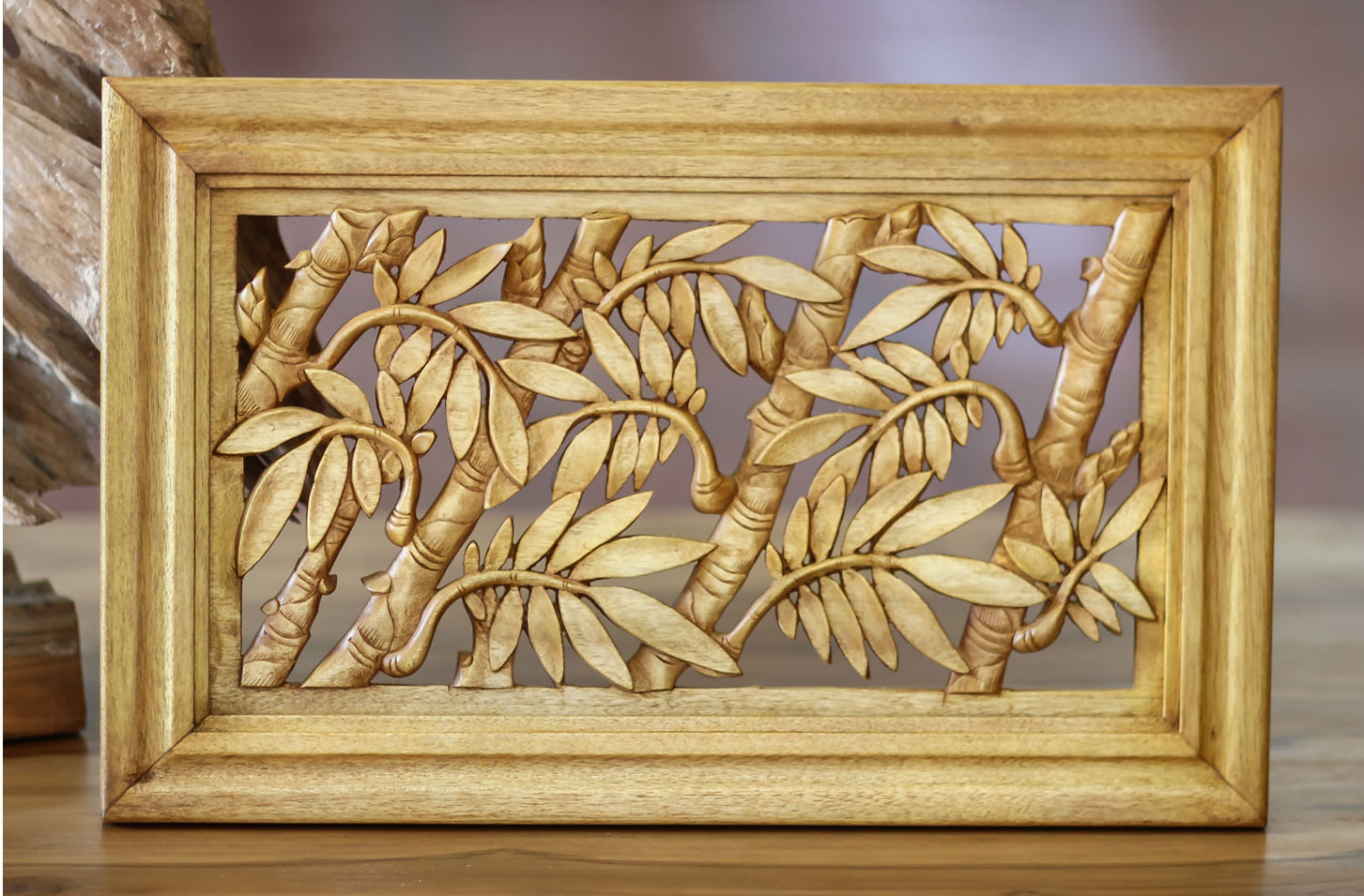 Novica Bamboo Thicket Wood Relief Panel Wall Décor | Perigold