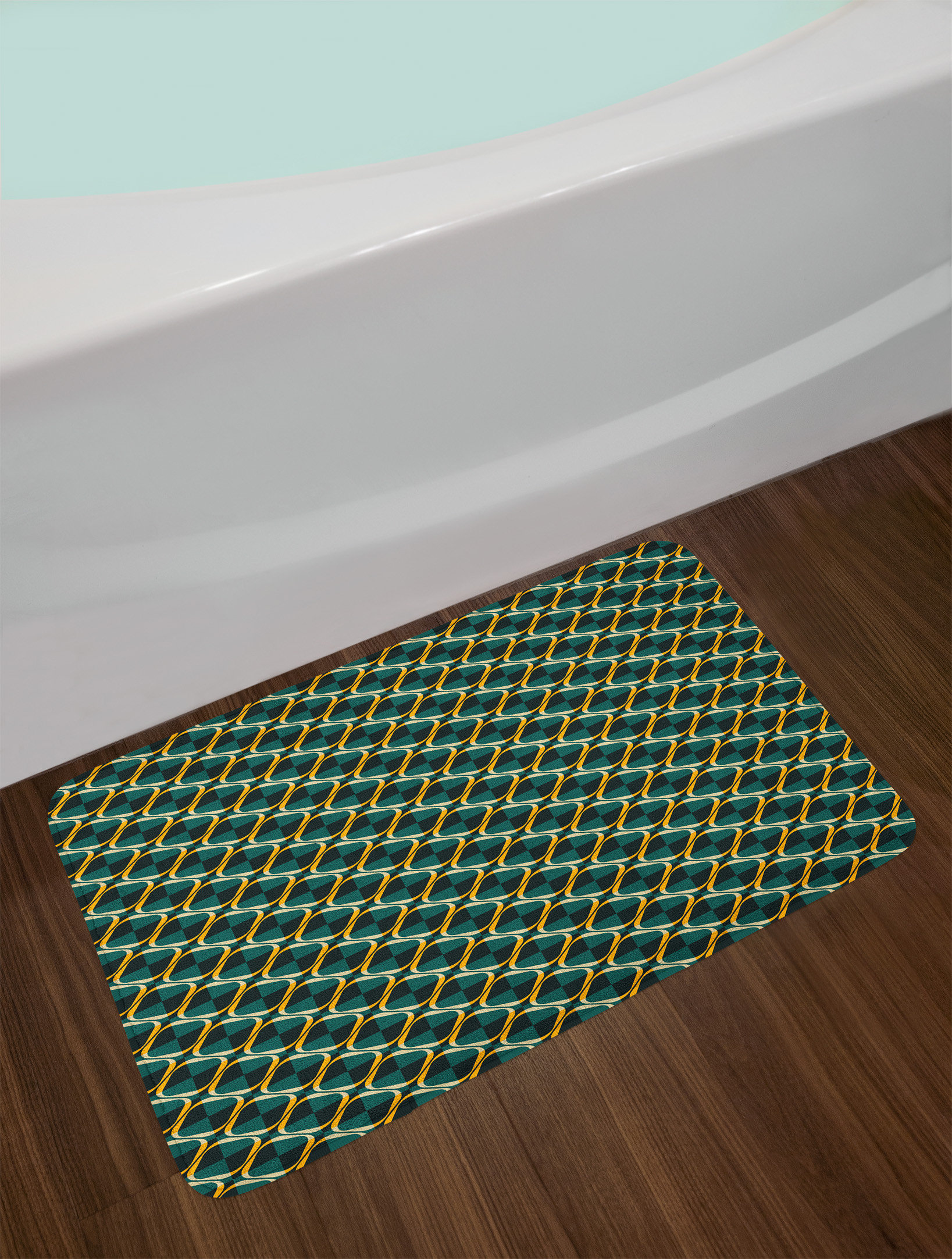 East Urban Home Keil Geometric Bath Mat | Wayfair