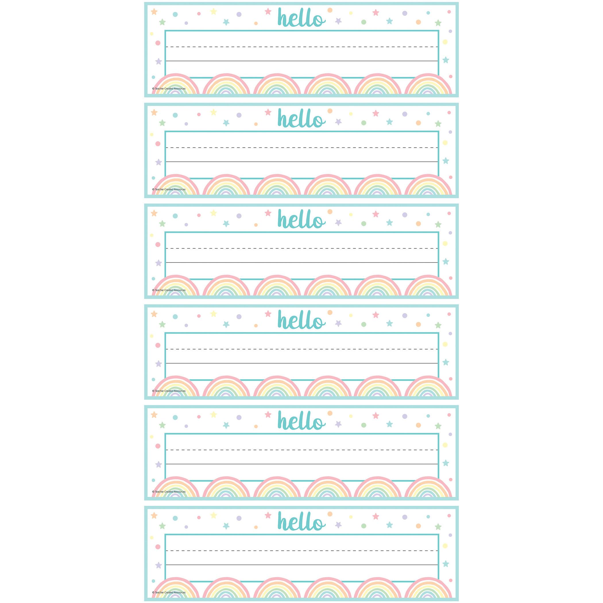Teacher Created Resources Pastel Pop Flat Name Plates | Wayfair