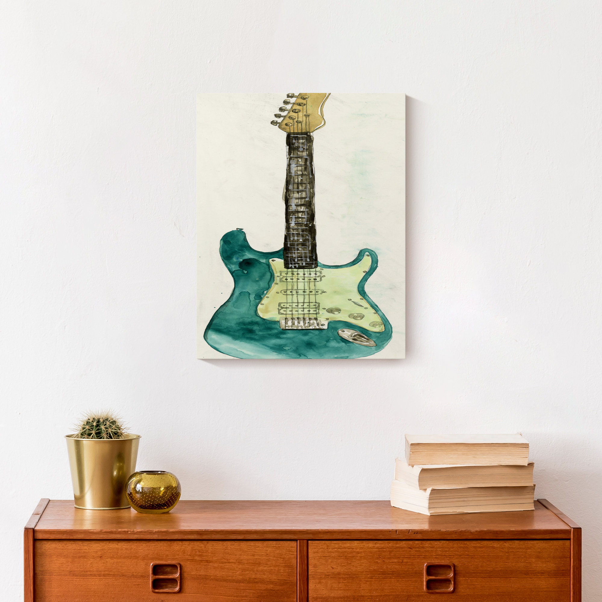 Winston Porter Bright Guitar Floating Framed Canvas - Wayfair Canada